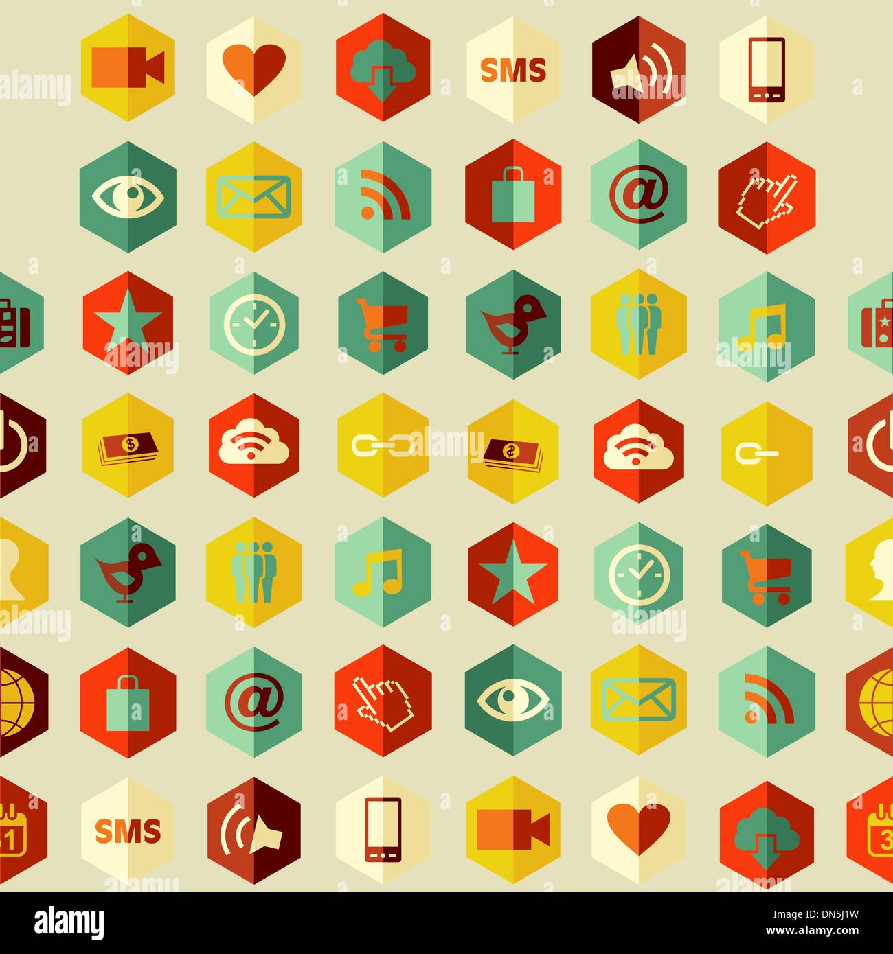 Social app icons set pattern Stock Vector Image & Art - Alamy