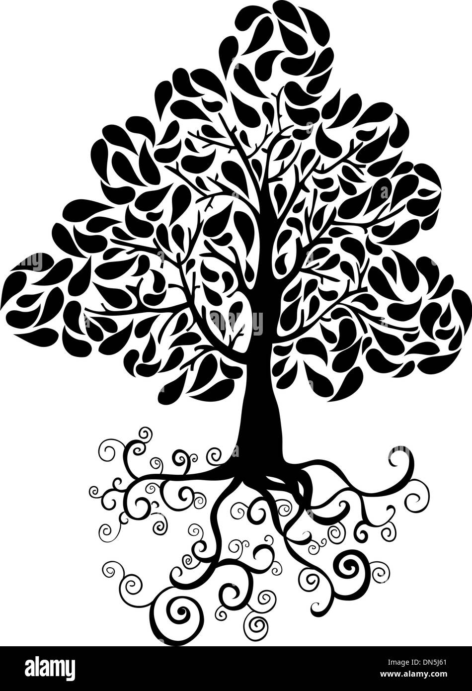 Black tree symbol Stock Vector Image & Art - Alamy