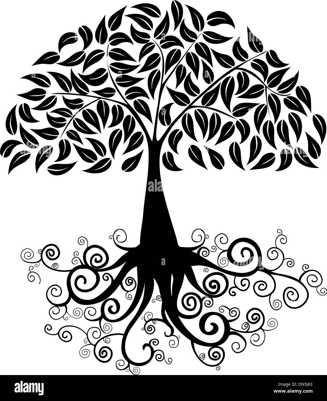 Big tree silhouette Stock Vector Image & Art - Alamy