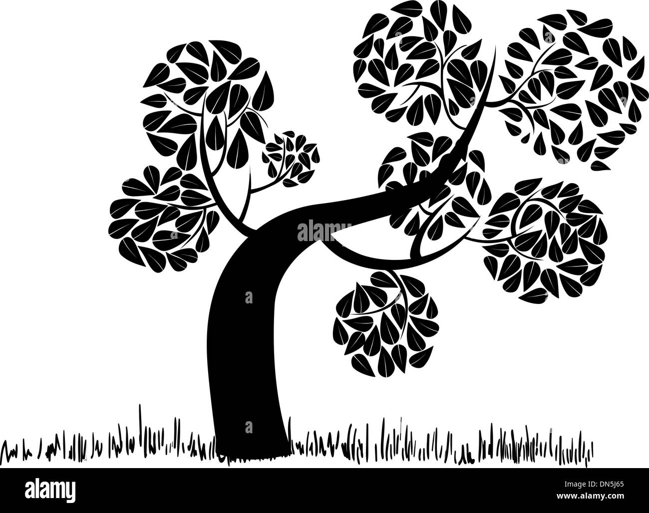 Big curly tree silhouette Stock Vector Image & Art - Alamy