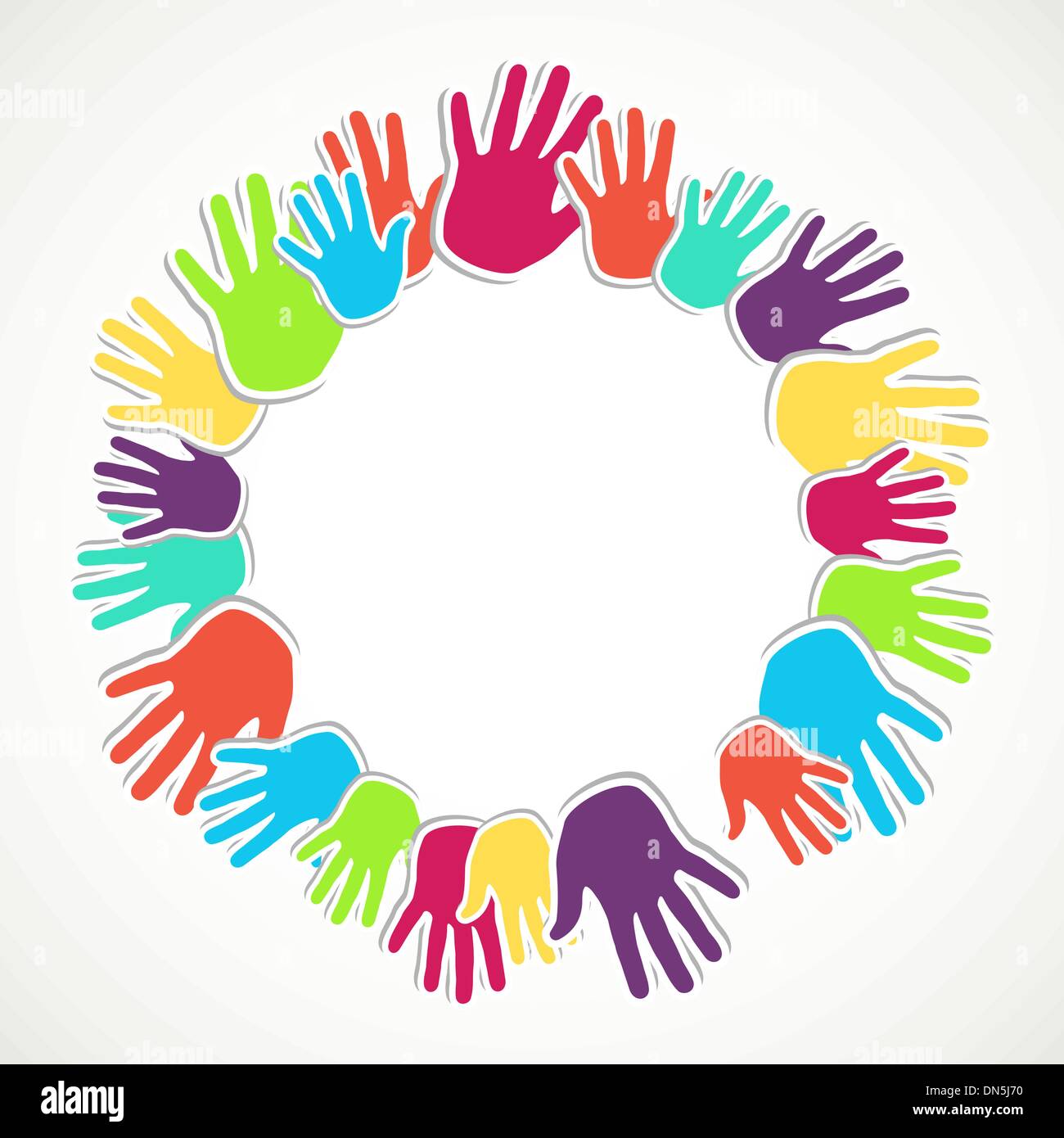 Colorful human hand circle Stock Vector Image & Art - Alamy