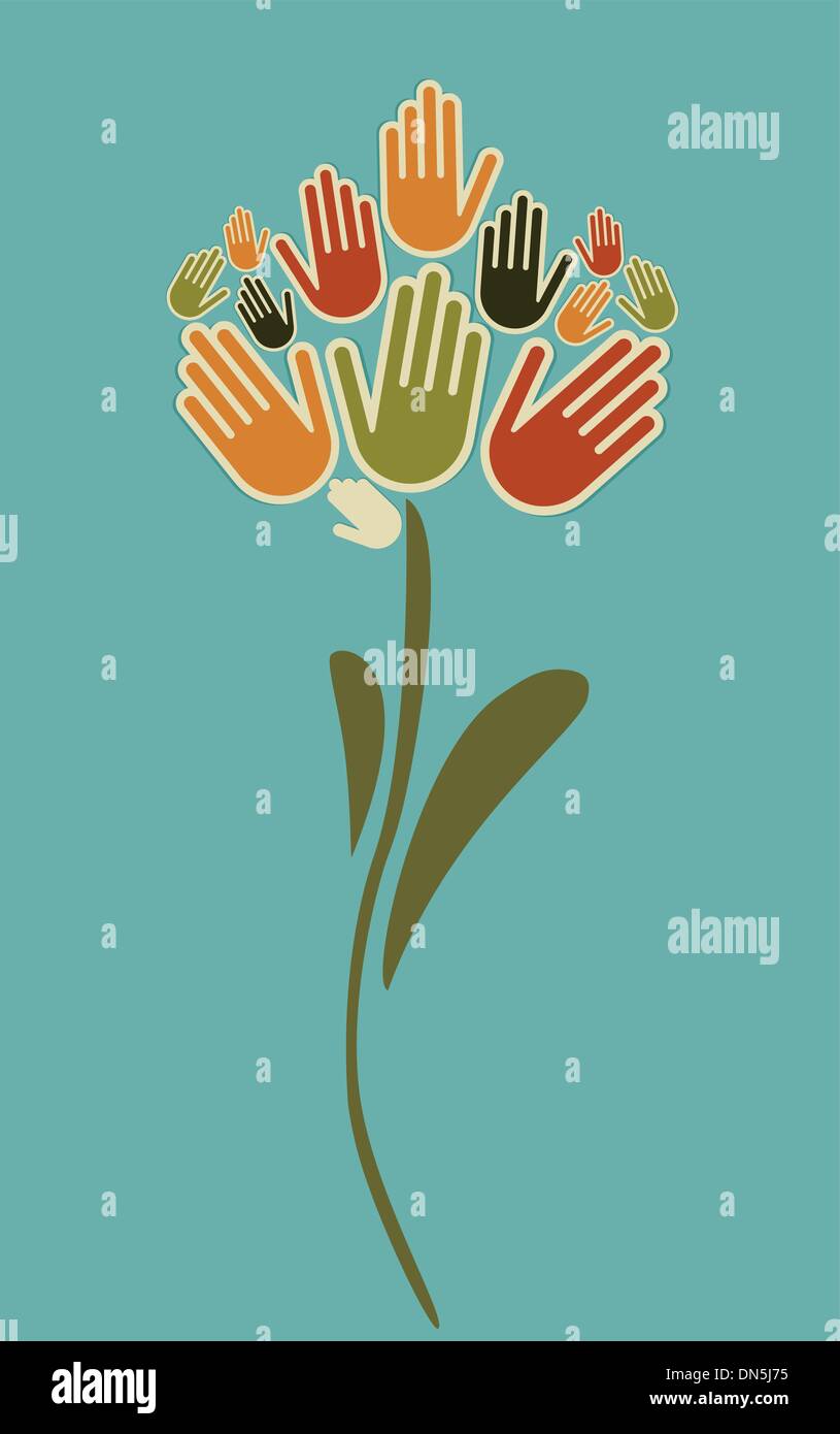 Flower hands illustration Stock Vector Image & Art - Alamy