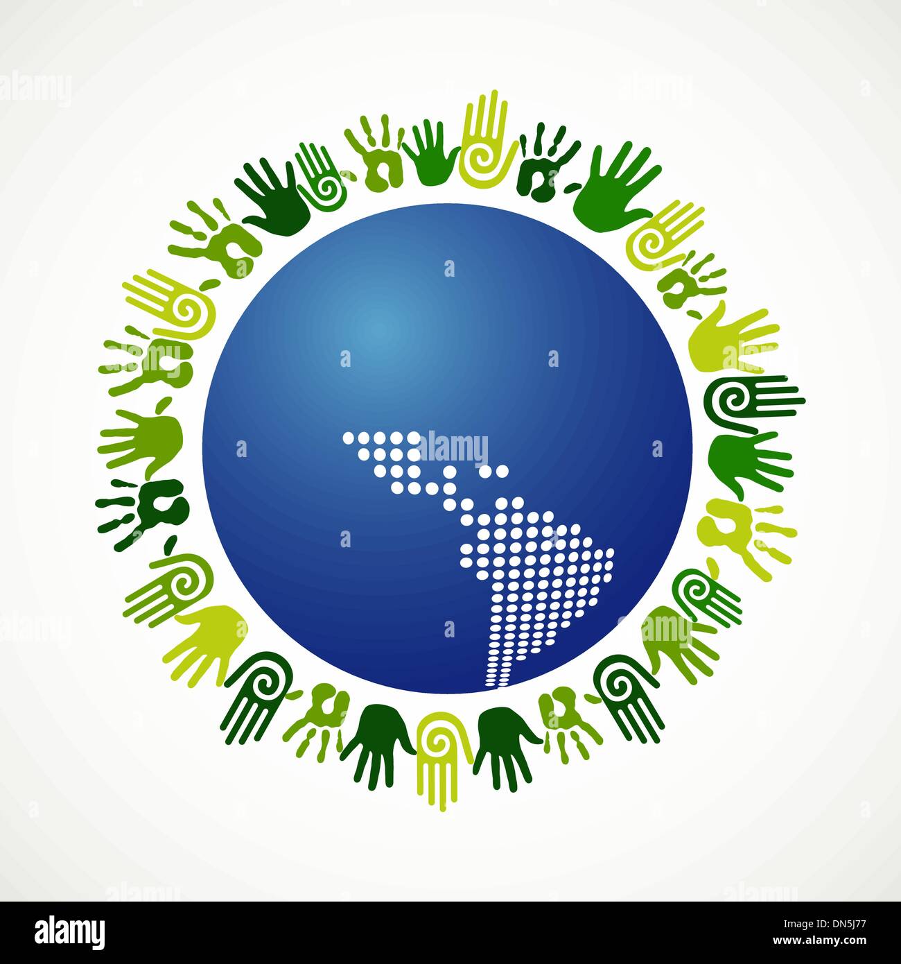 Go green diversity human hand American map Stock Vector Image & Art - Alamy