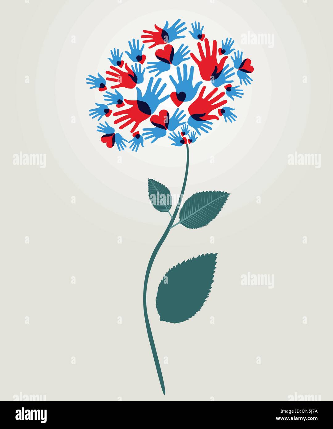 Diversity hands flower Stock Vector Image & Art - Alamy