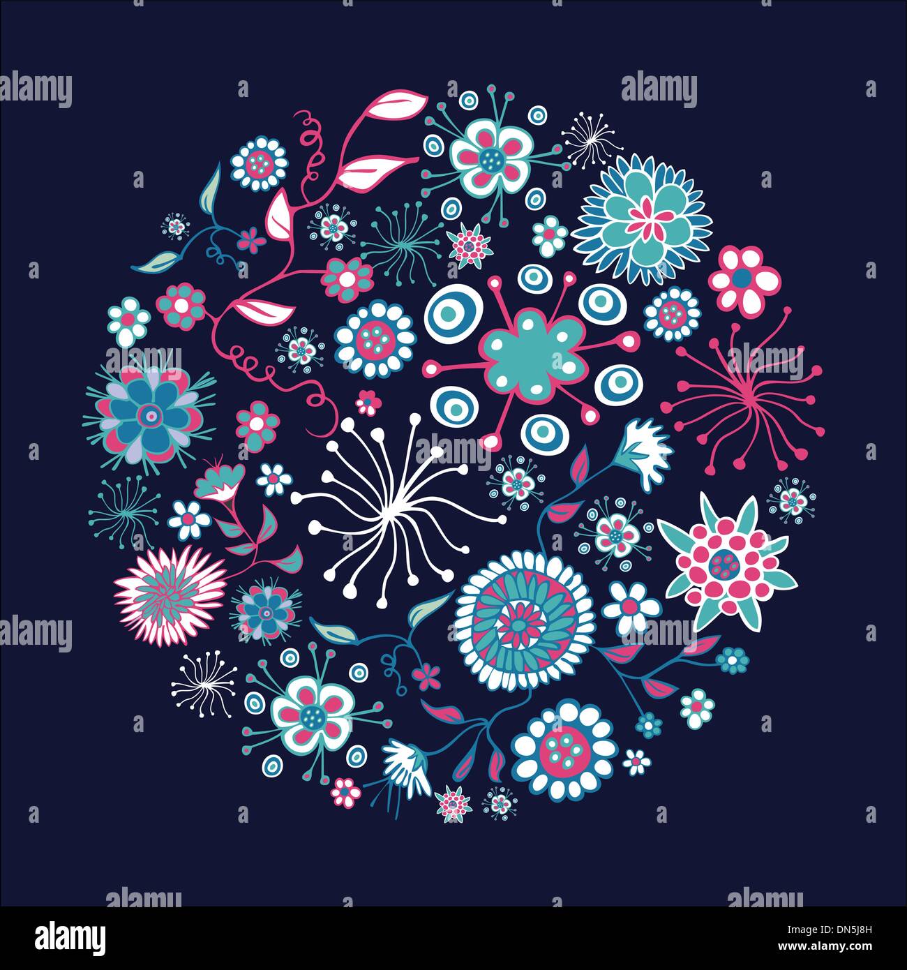 Spring flower circle shape Stock Vector Image & Art - Alamy
