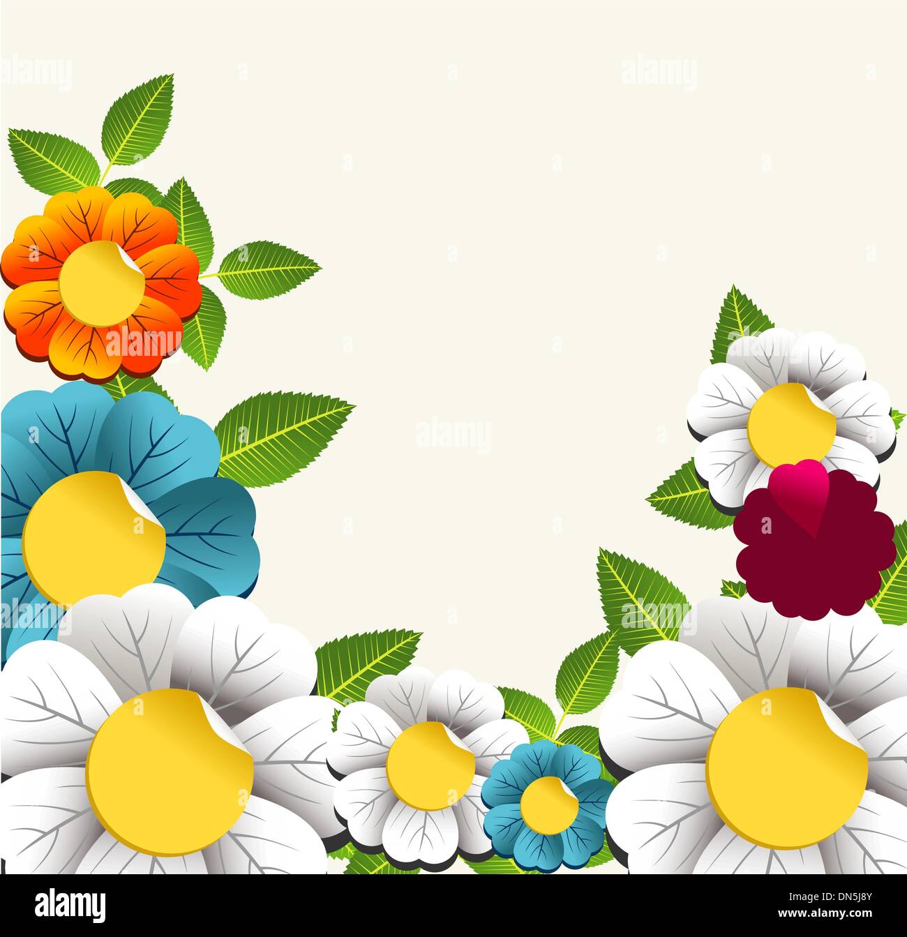 Colorful nice flower background Stock Vector Image & Art - Alamy