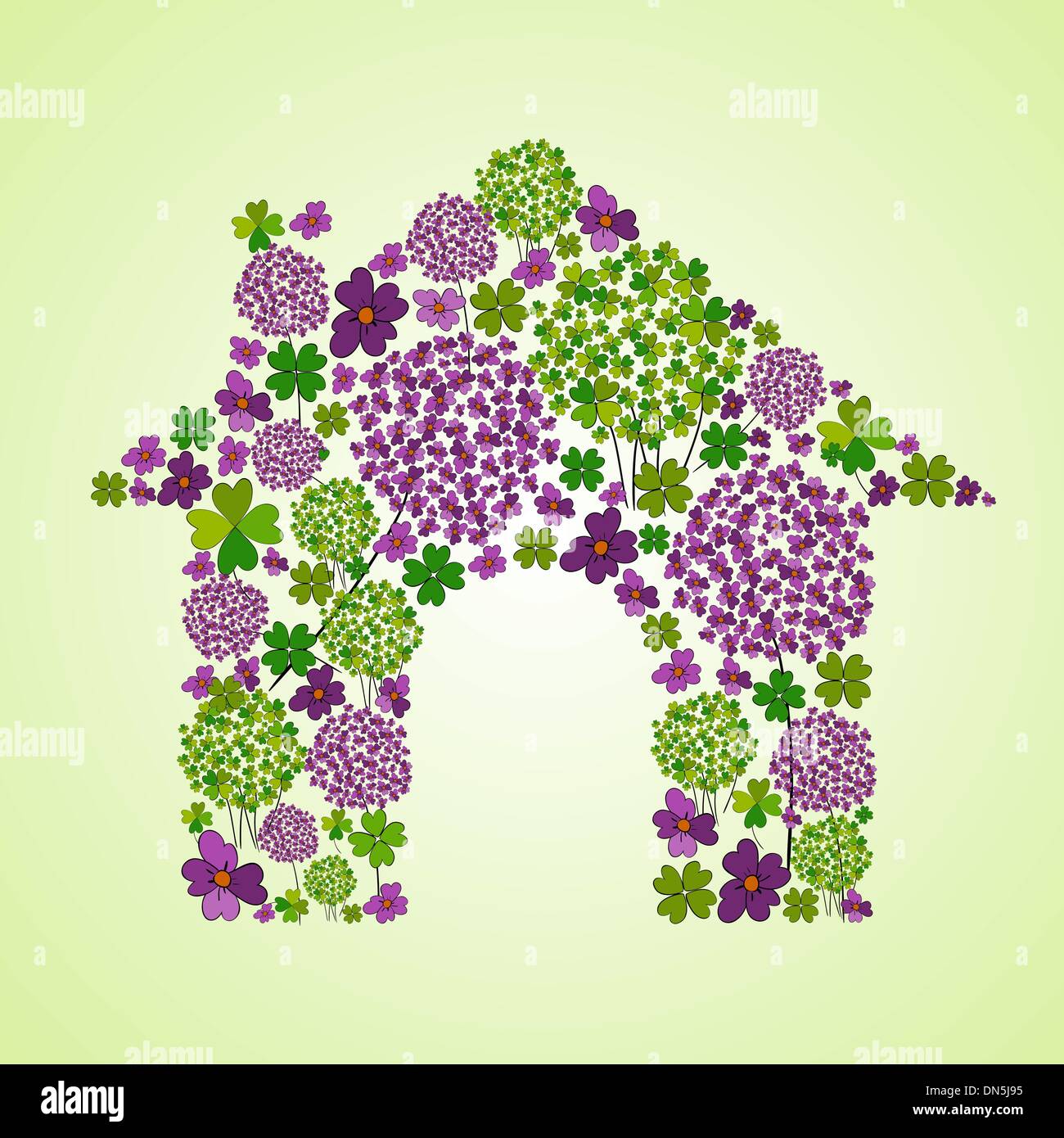 Butterfly spring house Stock Vector Images - Alamy