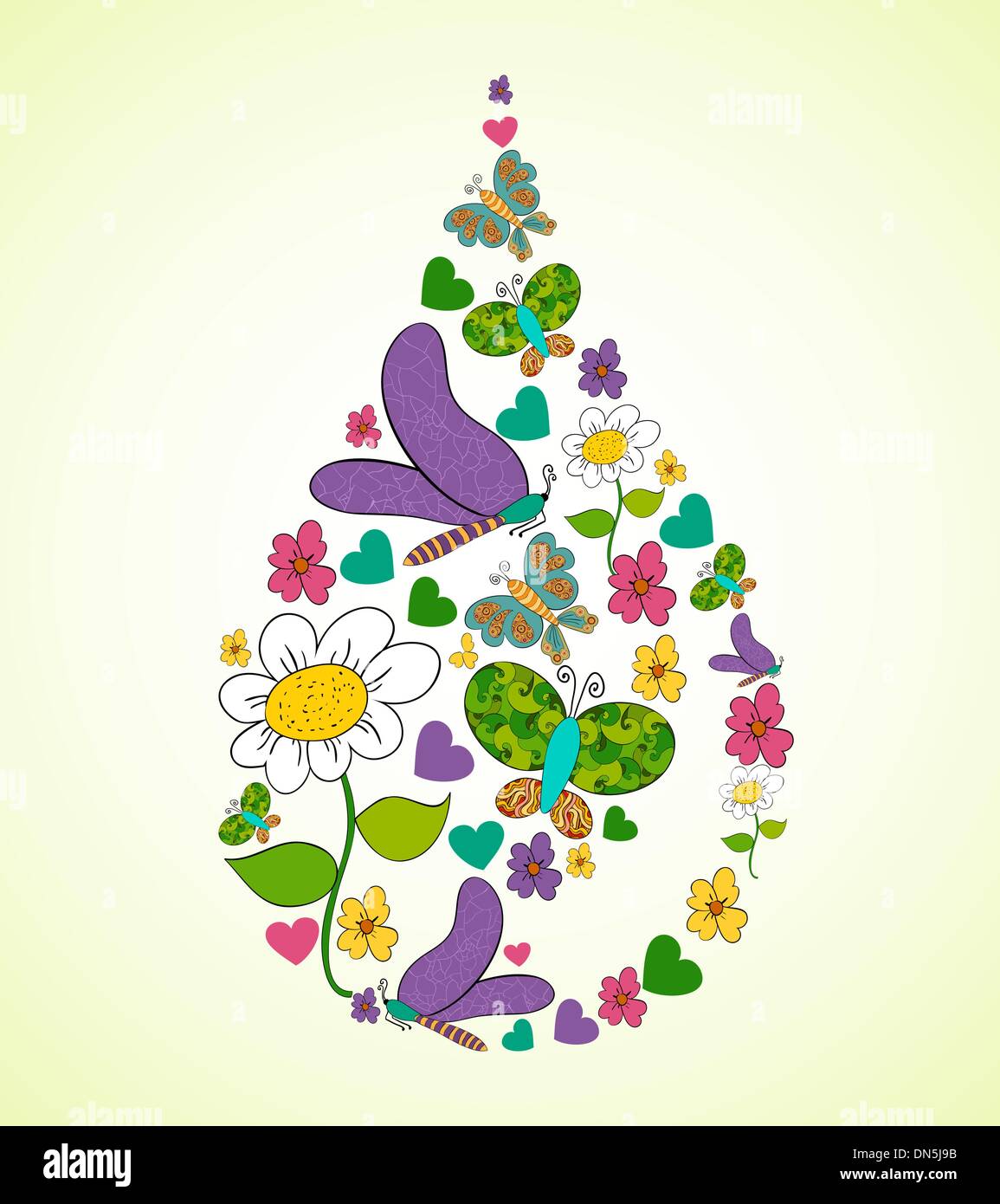 Spring flower raindrop shape Stock Vector Image & Art - Alamy