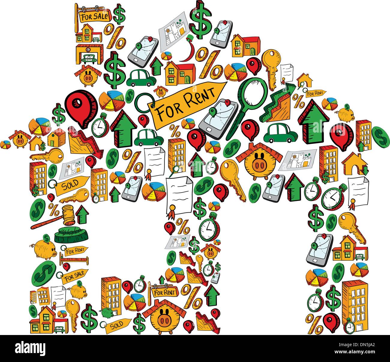 Own your house Stock Vector Images - Alamy