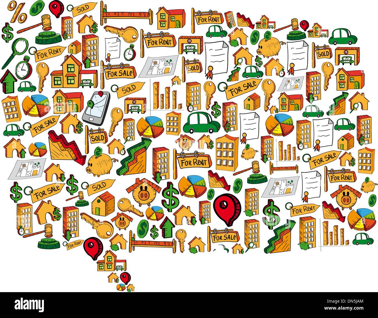 Real estate icon USA shape Stock Vector Image & Art - Alamy