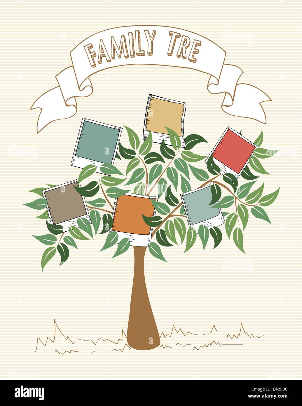 Vintage Family Tree Clip Art
