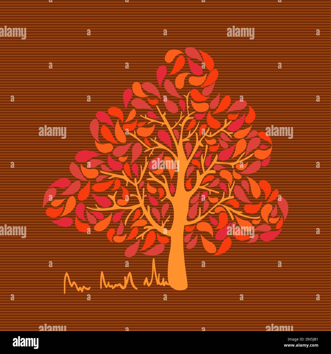 Tree in fall colors Stock Vector Images - Alamy