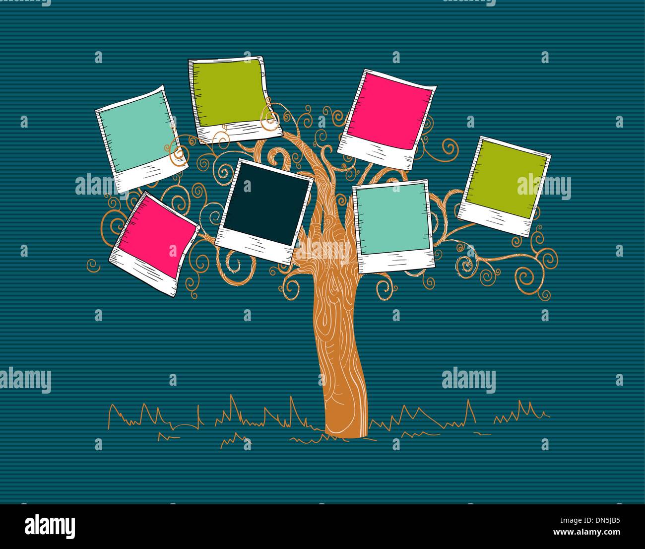 Vintage colors instant photo tree Stock Vector Image & Art - Alamy