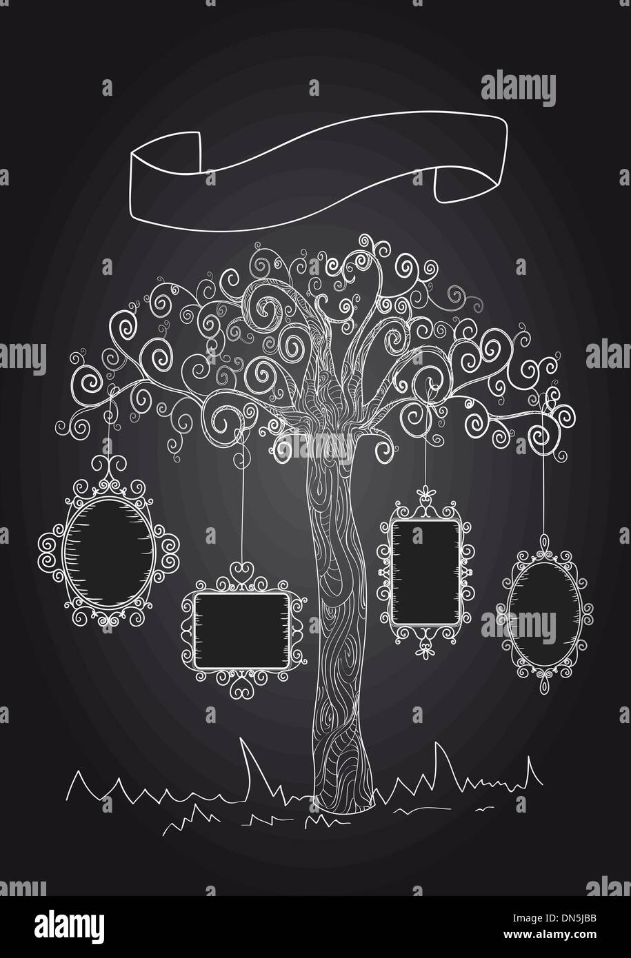 Vintage frames tree Stock Vector Image & Art - Alamy