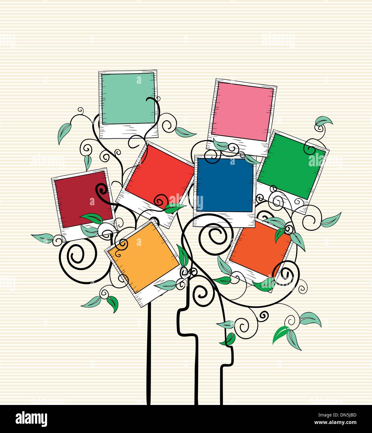 Vintage colors instant photo tree Stock Vector Image & Art - Alamy