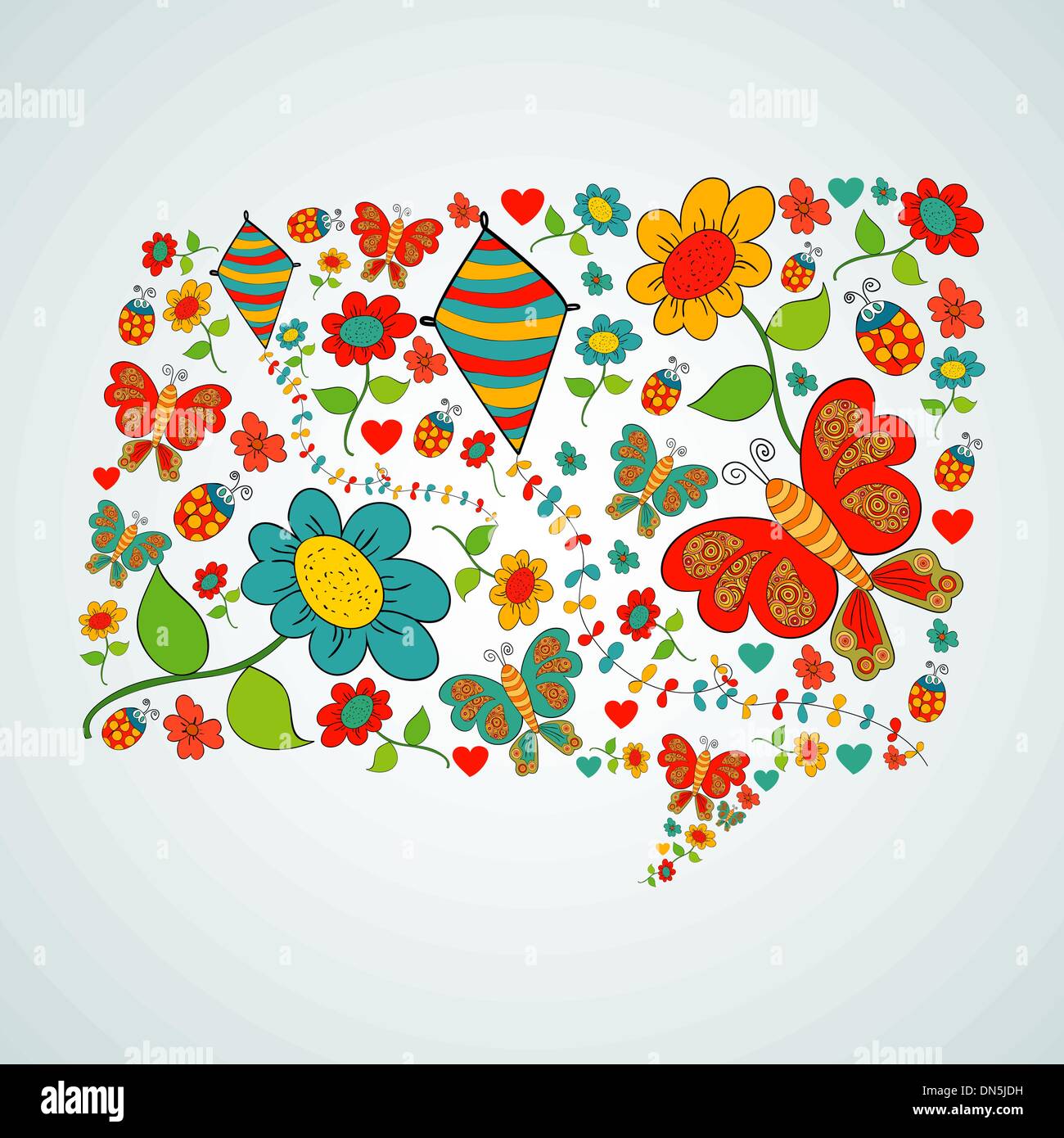 Spring social media chat bubble talk Stock Vector Image & Art - Alamy