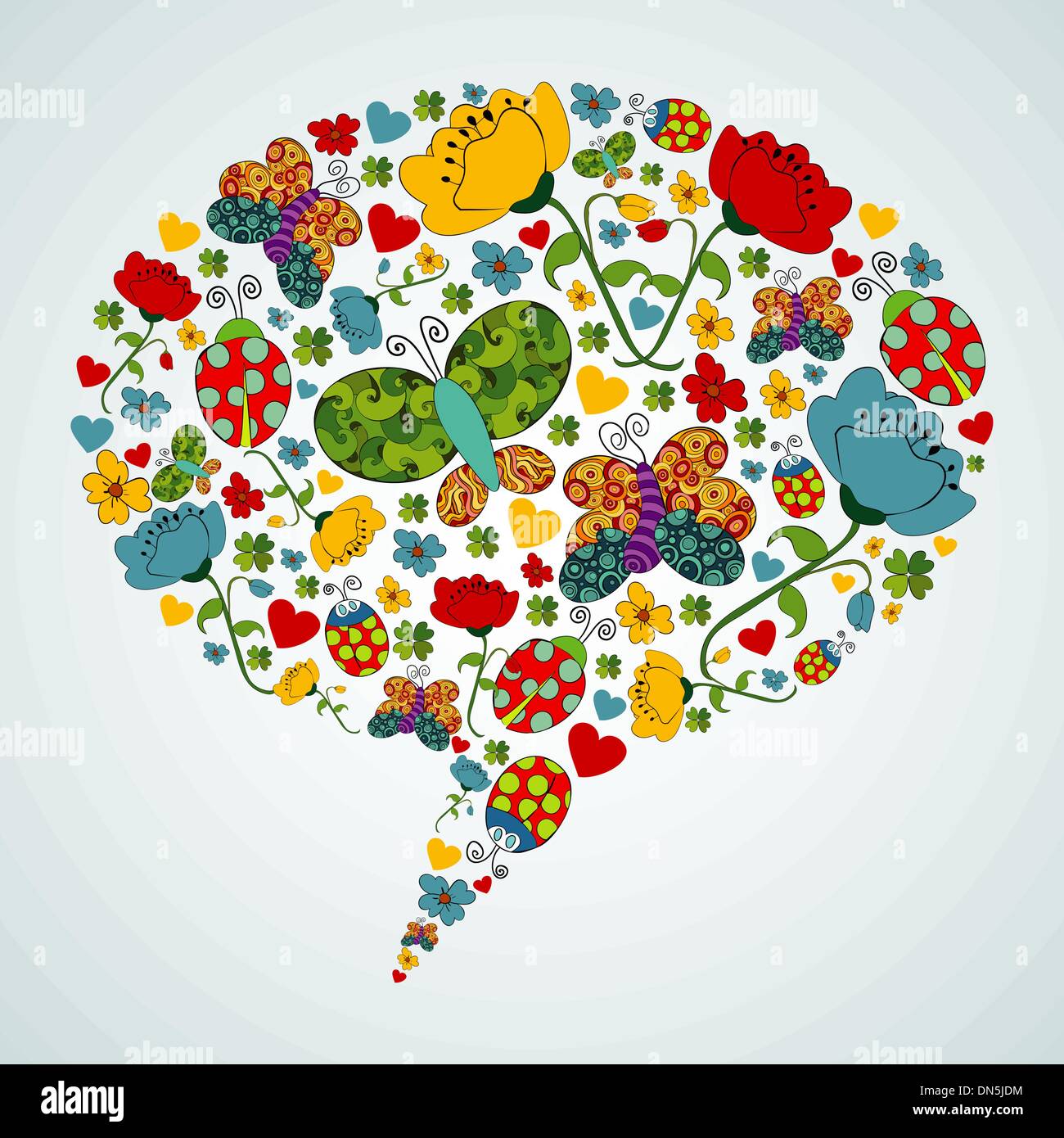 Spring social media bubble speech Stock Vector Image & Art - Alamy