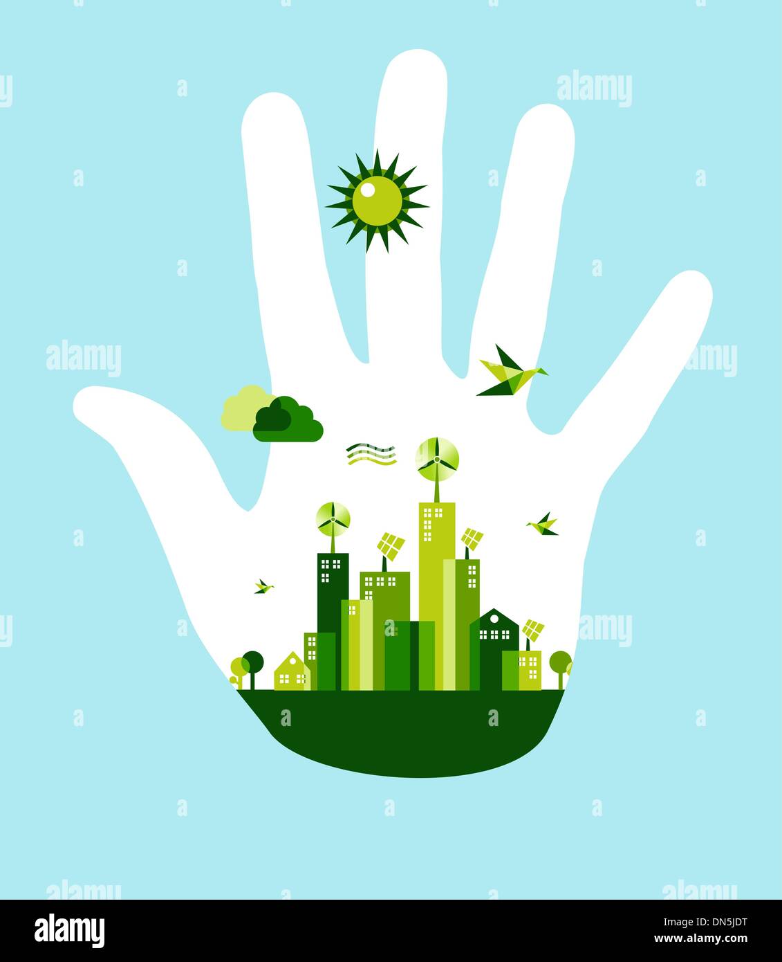 Eco sustainable buildings Stock Vector Images - Alamy