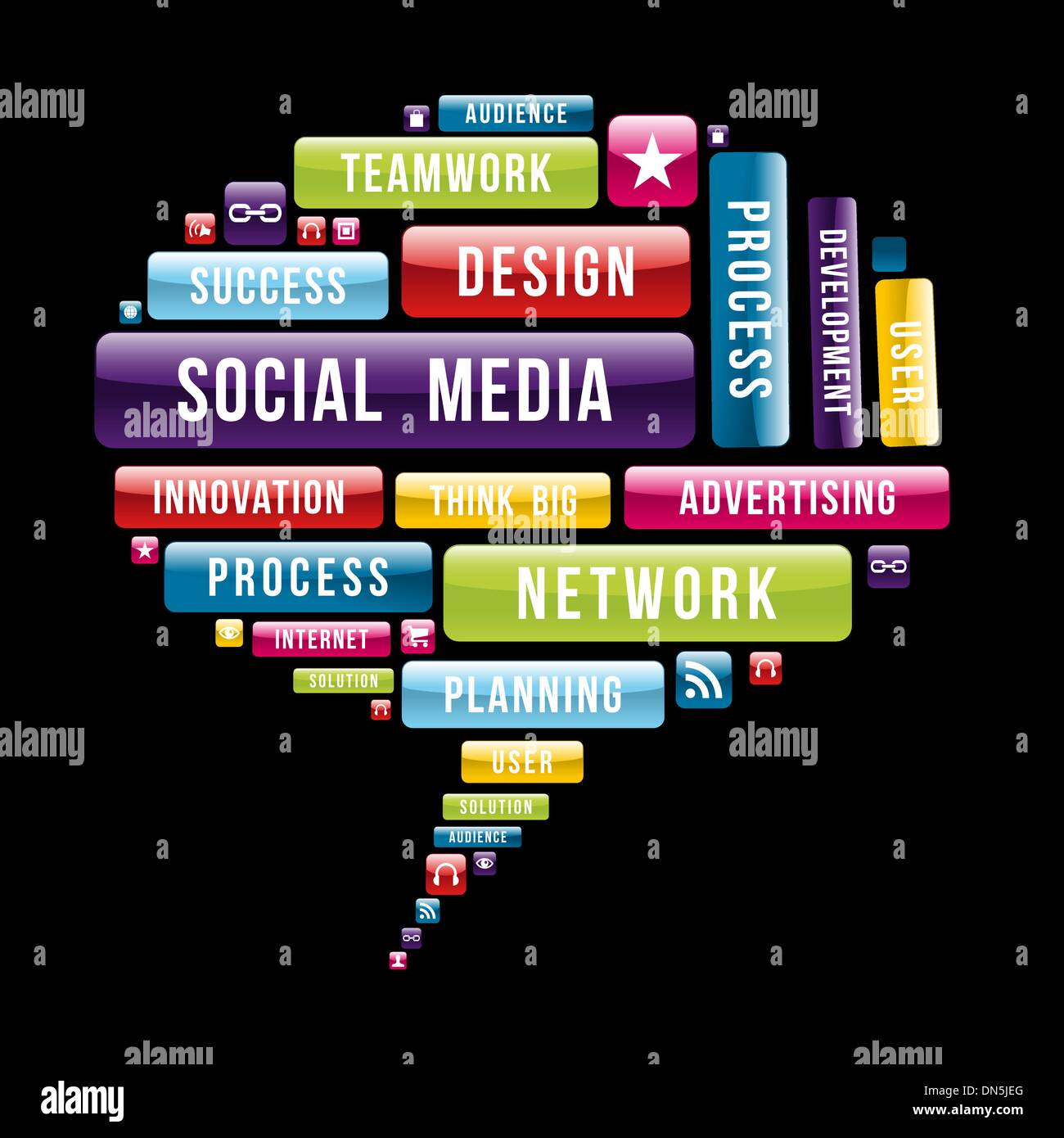 Bubble social media multimedia hi-res stock photography and images - Alamy