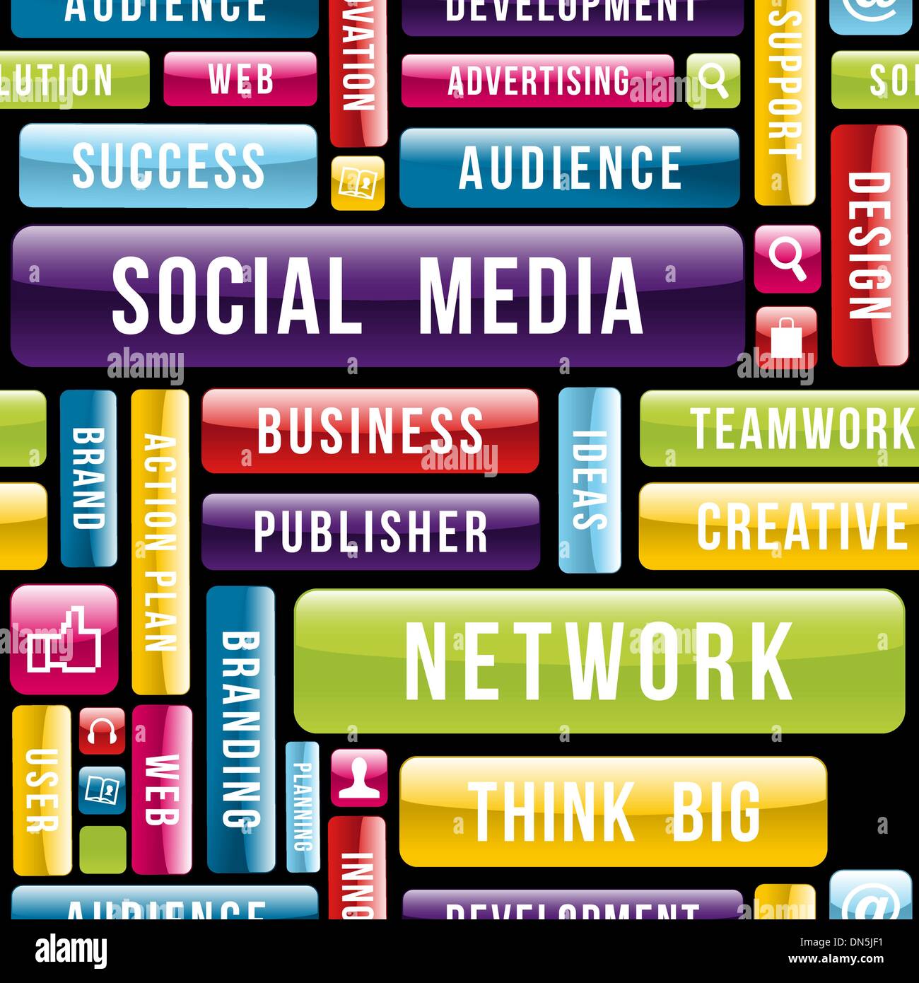 Social media concept pattern Stock Vector Image & Art - Alamy