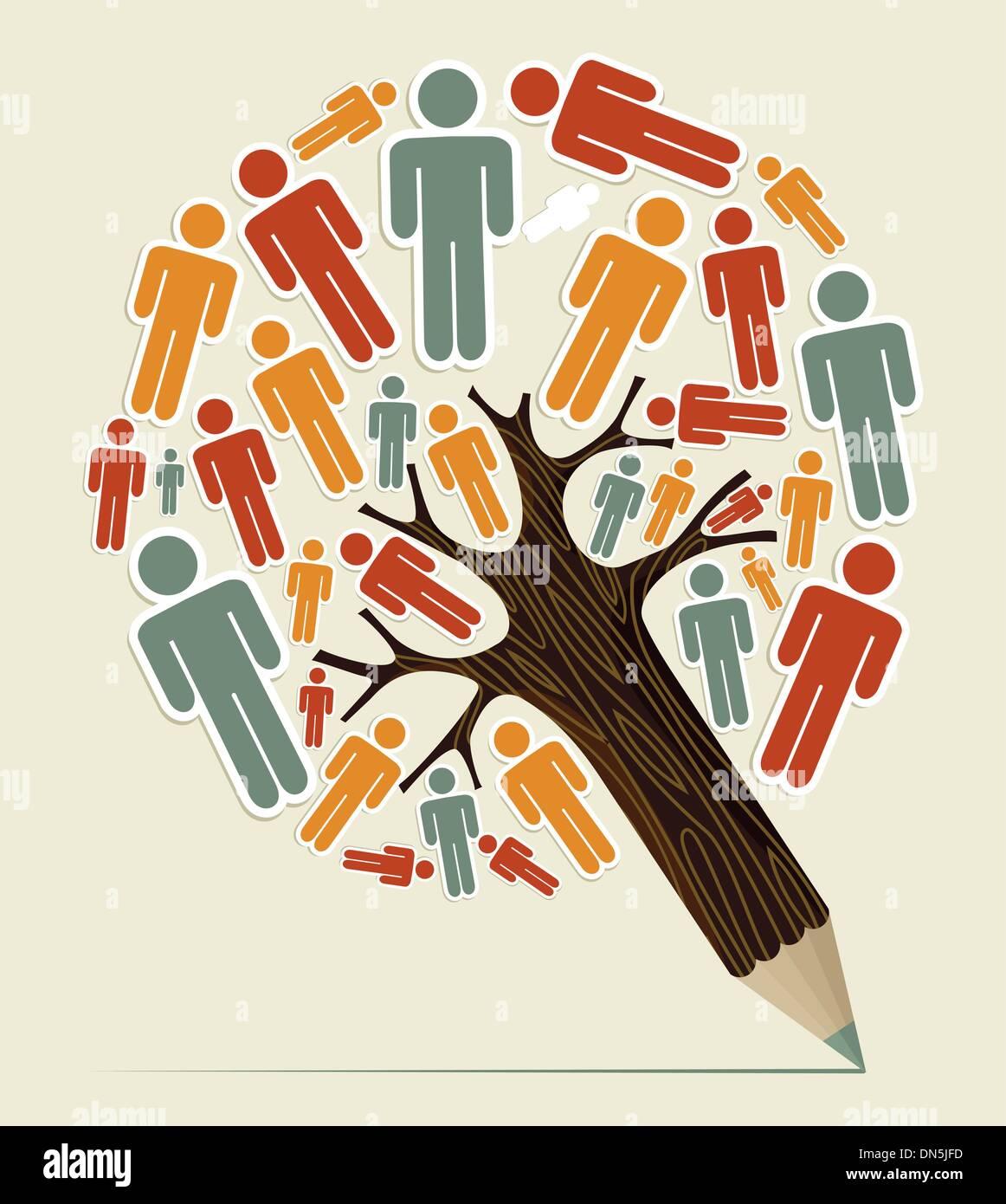 Figure pencil school icon Stock Vector Images - Alamy