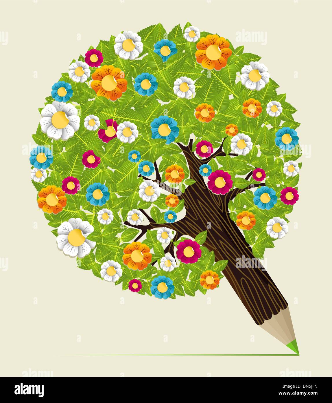 Leaves concept pencil tree hi-res stock photography and images - Alamy