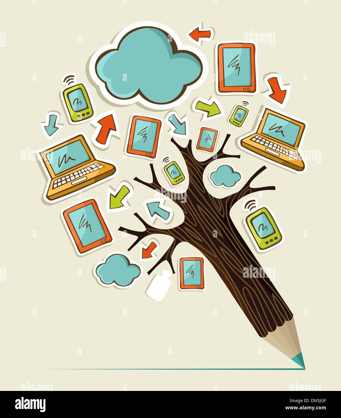 Education concept smartphone learn Stock Vector Images - Alamy