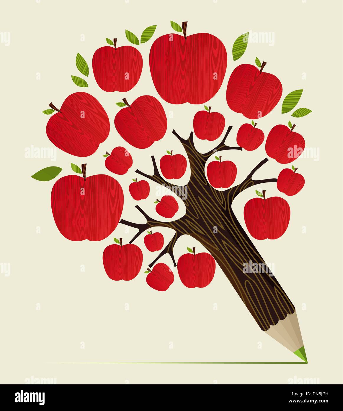 Red and green apples Stock Vector Images - Alamy
