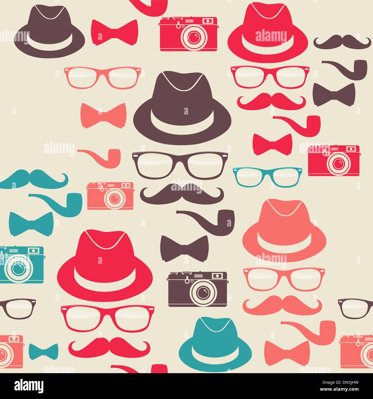 Hipsters seamless pattern Stock Vector Image & Art - Alamy