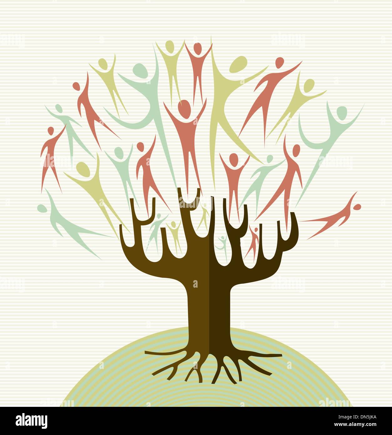 Embrace diversity tree set Stock Vector Image & Art - Alamy