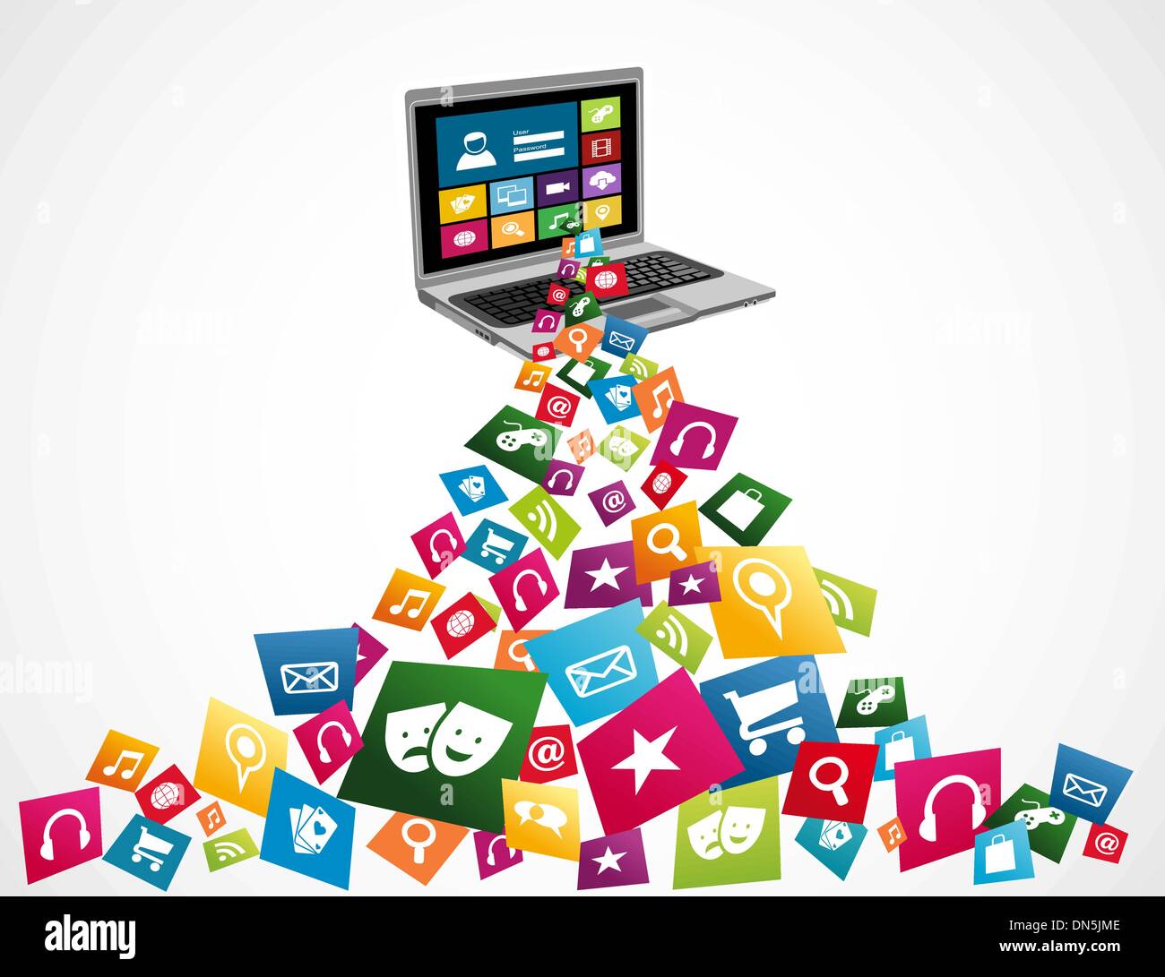 Social media applications Stock Vector Images - Alamy