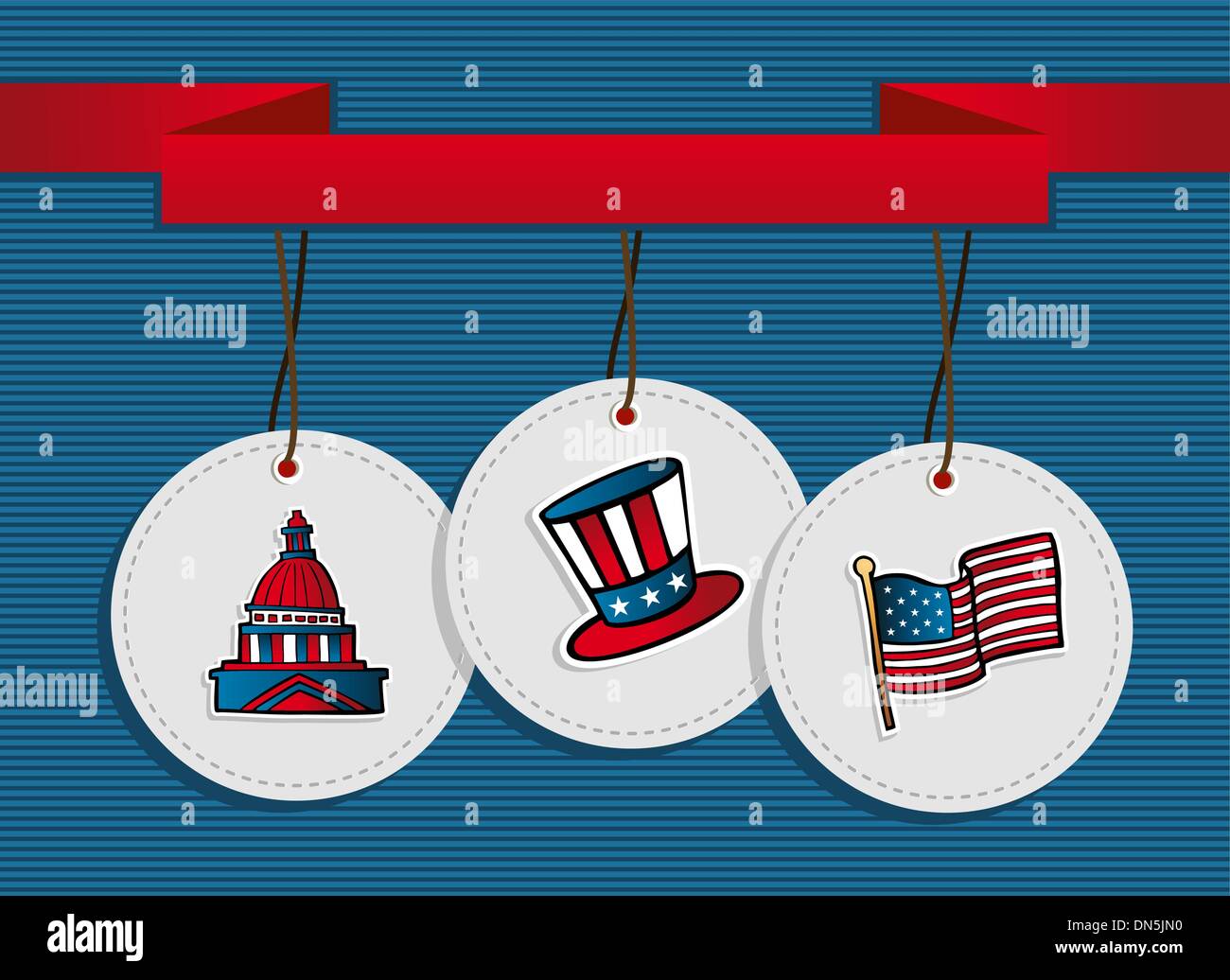 hanging badges 4th july holiday Stock Vector Image & Art - Alamy
