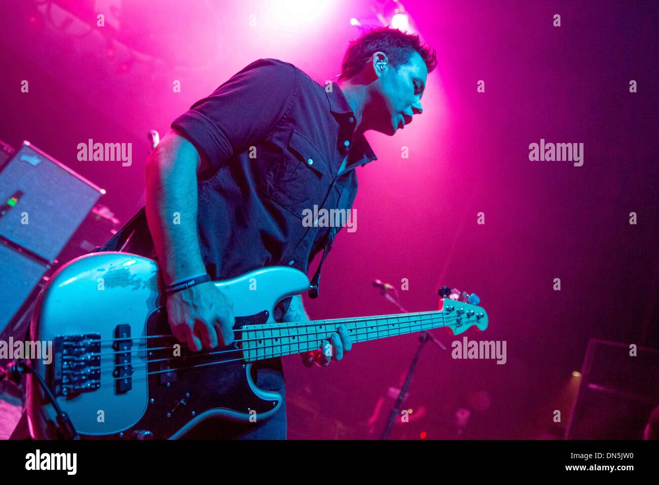 Detroit, Michigan, USA. 17th Dec, 2013. Bassist MATT NOVESKEY of Blue ...