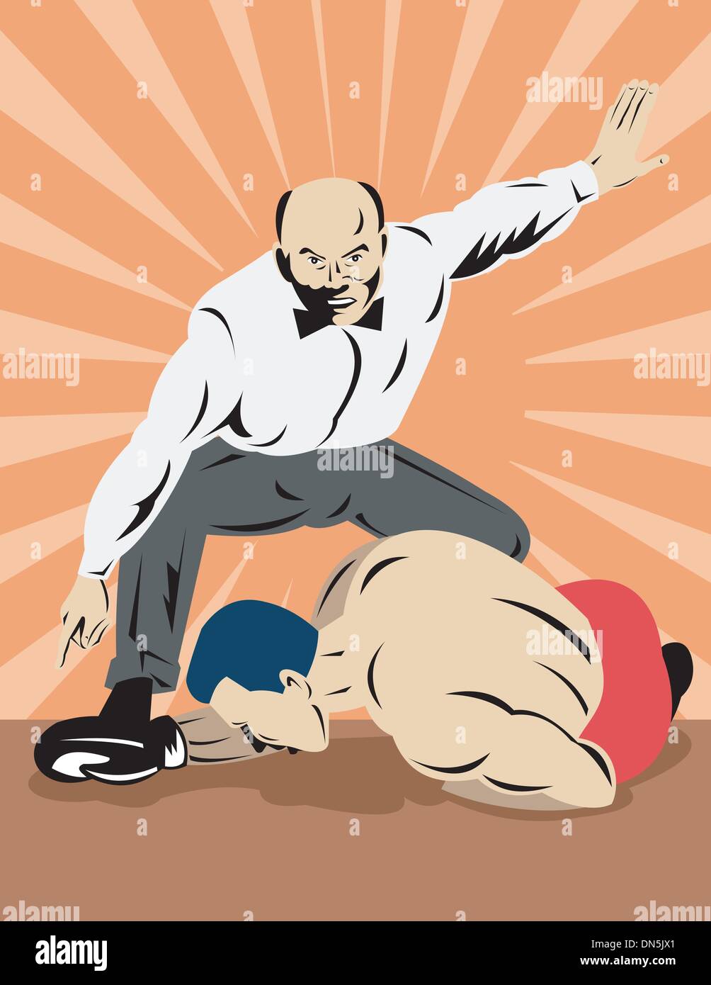 Boxing referee counting hi-res stock photography and images - Alamy