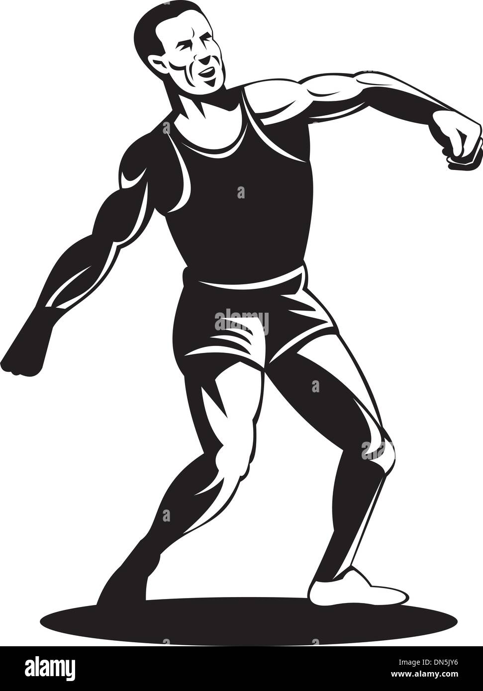 track and field discuss throw athlete Stock Vector Image & Art - Alamy
