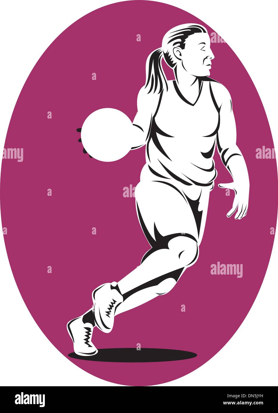 Woman basketball in sport Stock Vector Images - Alamy