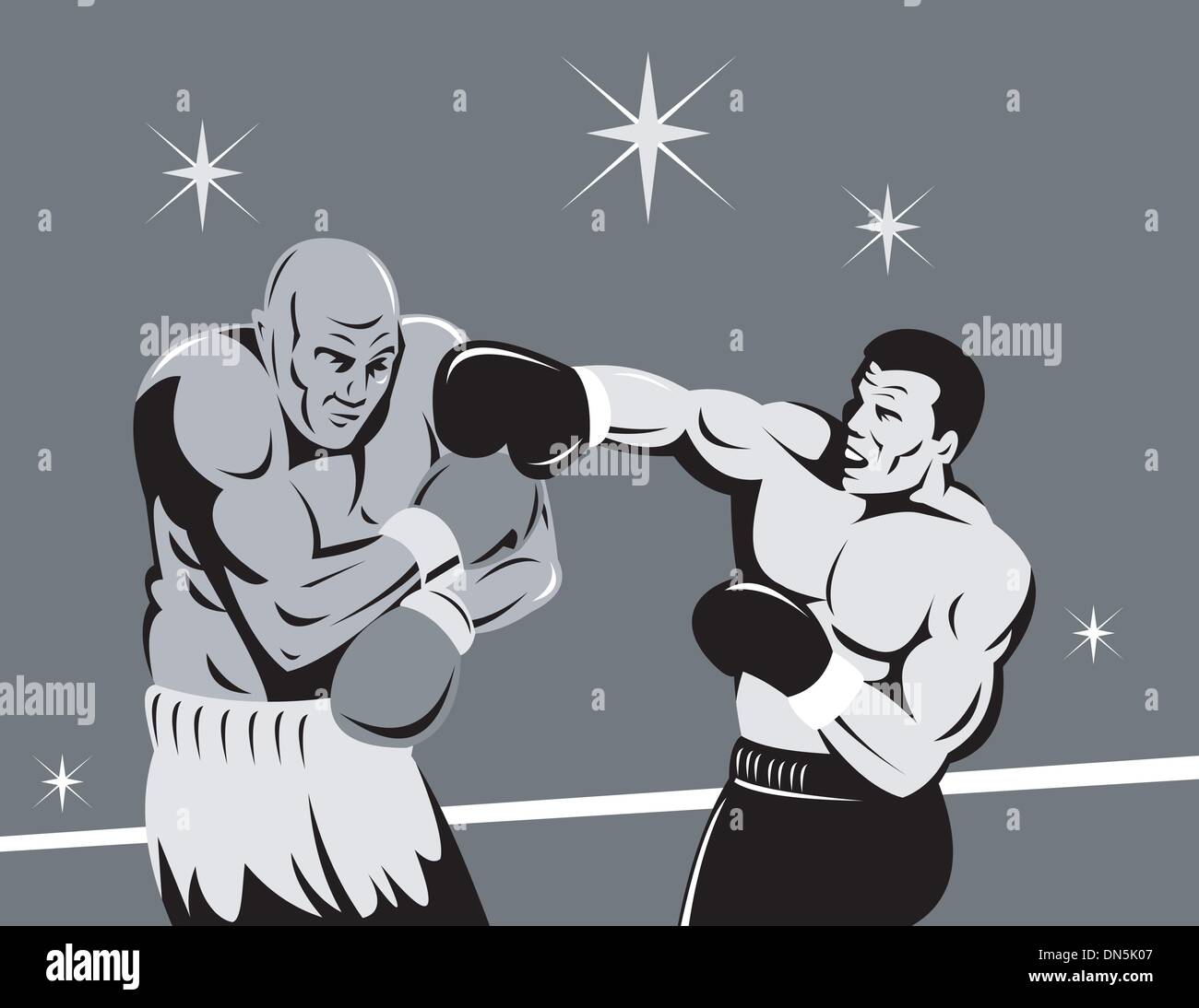 boxer connecting knockout punch Stock Vector Image & Art - Alamy
