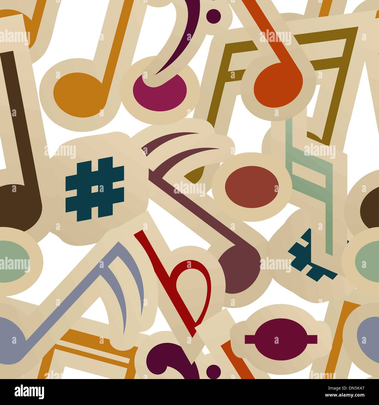 Seamless pattern with music signs Stock Vector Image & Art - Alamy