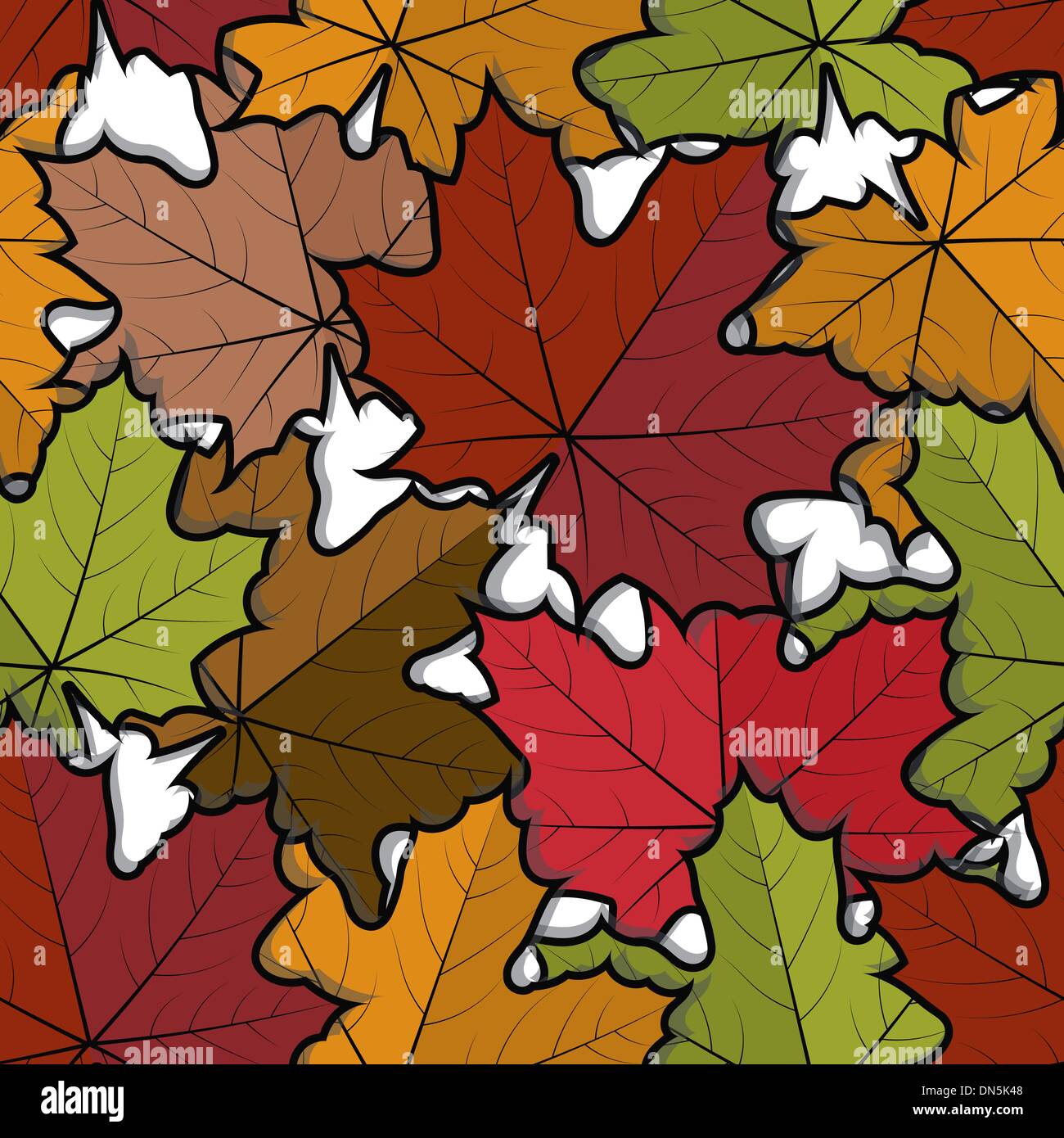 Seamless pattern from maple leaves Stock Vector Image & Art - Alamy