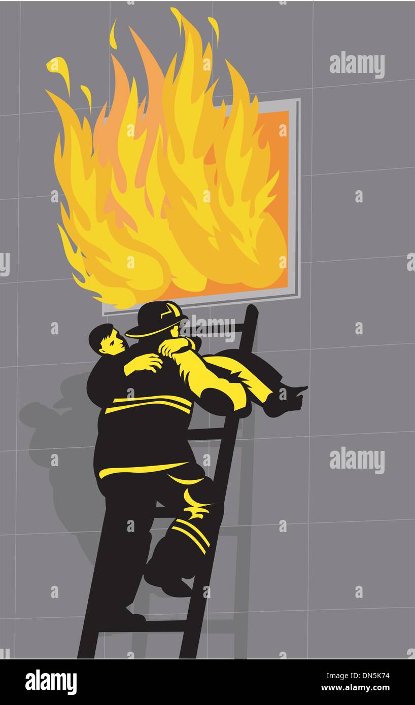 Fire fighter Stock Vector Images - Alamy