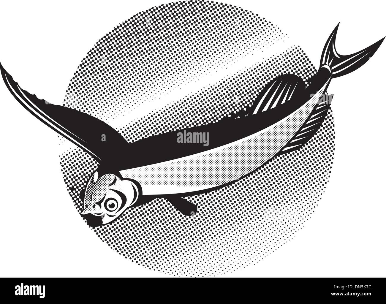flying fish retro style Stock Vector Image & Art - Alamy