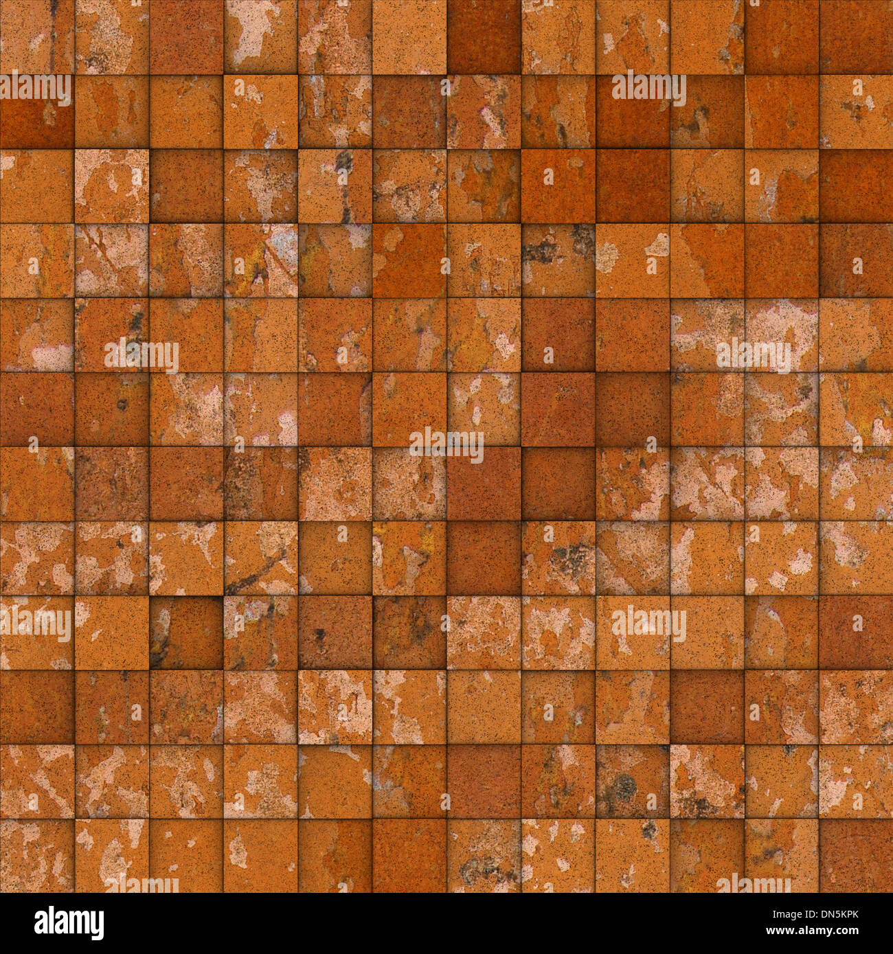 grunge tile mosaic wall floor orange Stock Photo - Alamy