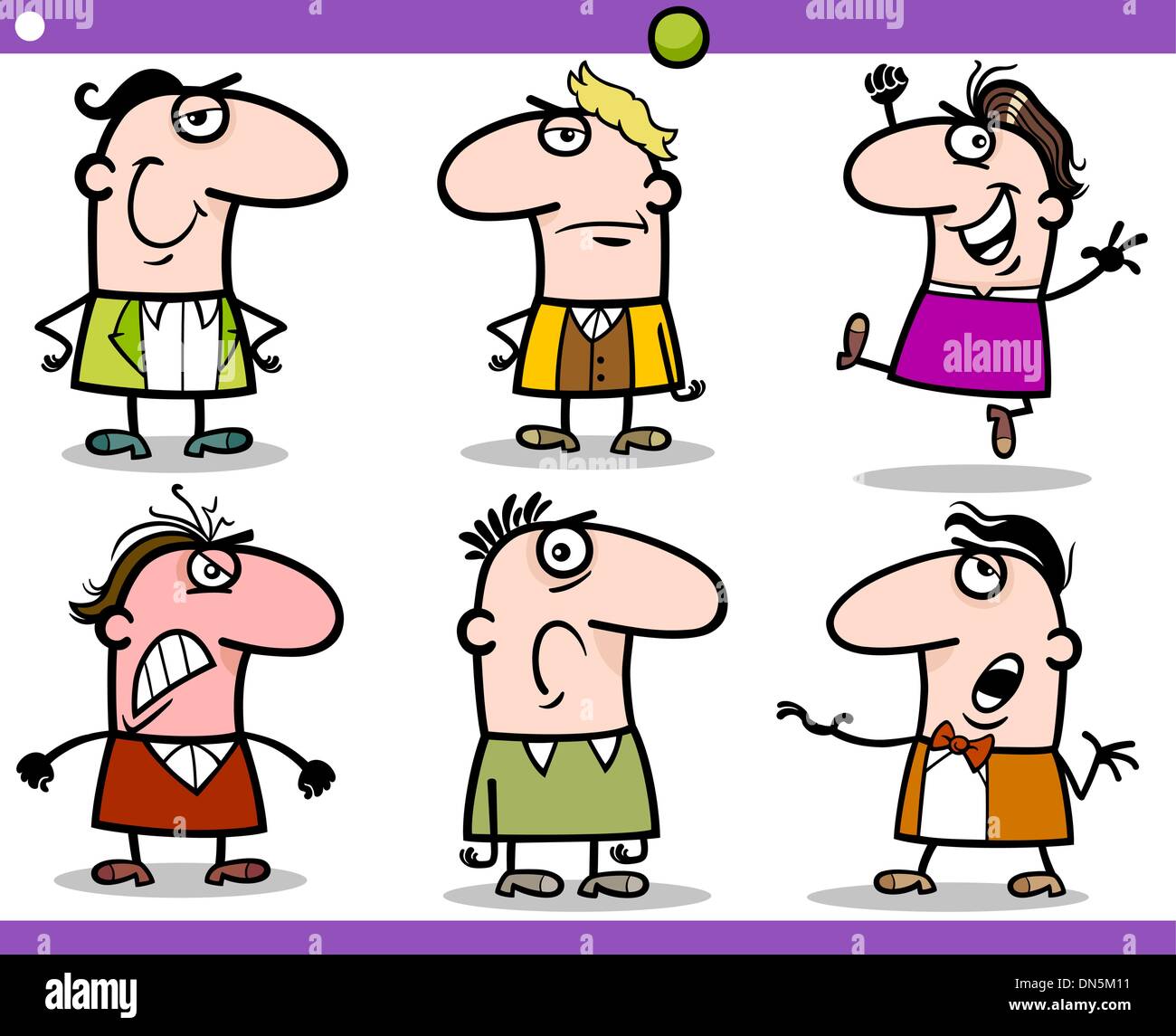 cartoon people emotions characters set Stock Vector Image & Art - Alamy