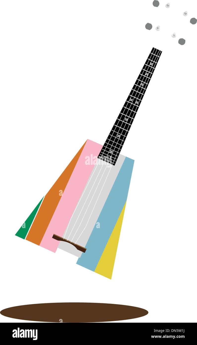 Classic brown acoustic ukulele Stock Vector Images - Alamy