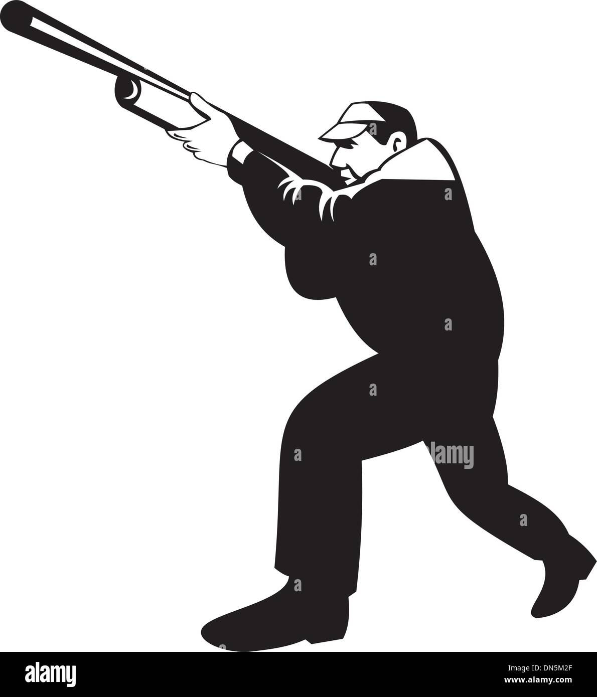 hunter aiming shotgun rifle Stock Vector Image & Art - Alamy