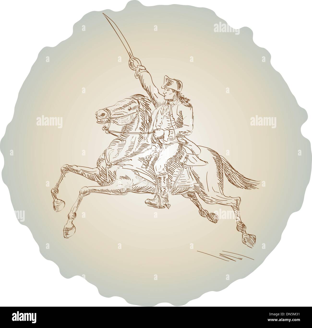 Soldier riding horse Stock Vector Images - Alamy