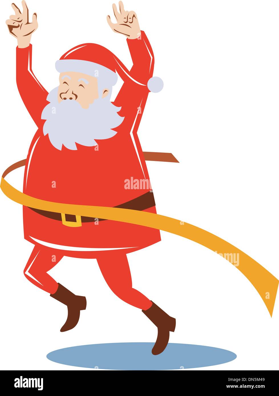 Father Christmas Santa Claus running a race Stock Vector Image & Art ...