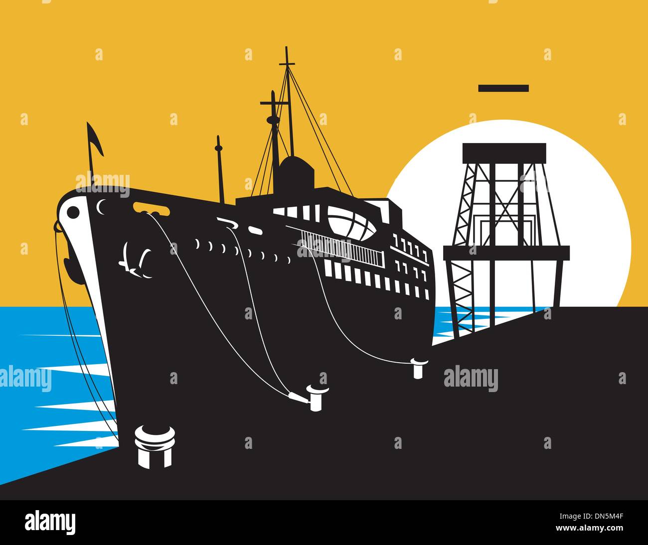 Freight and cargo pier Stock Vector Images - Alamy