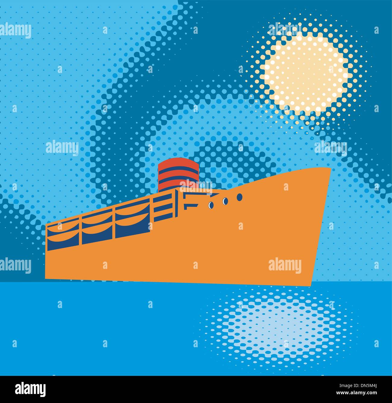 passenger cargo ship docking Stock Vector Image & Art - Alamy