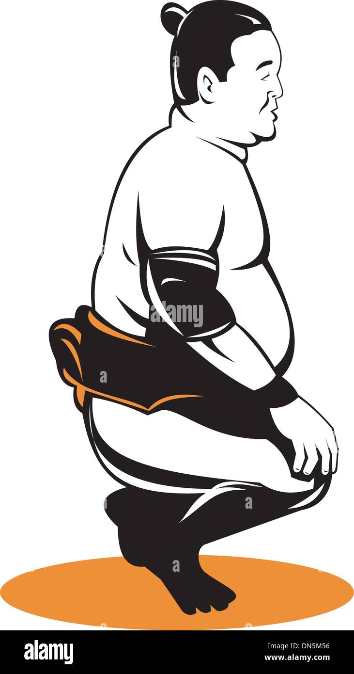 Japanese sumo wrestler Stock Vector Image & Art - Alamy